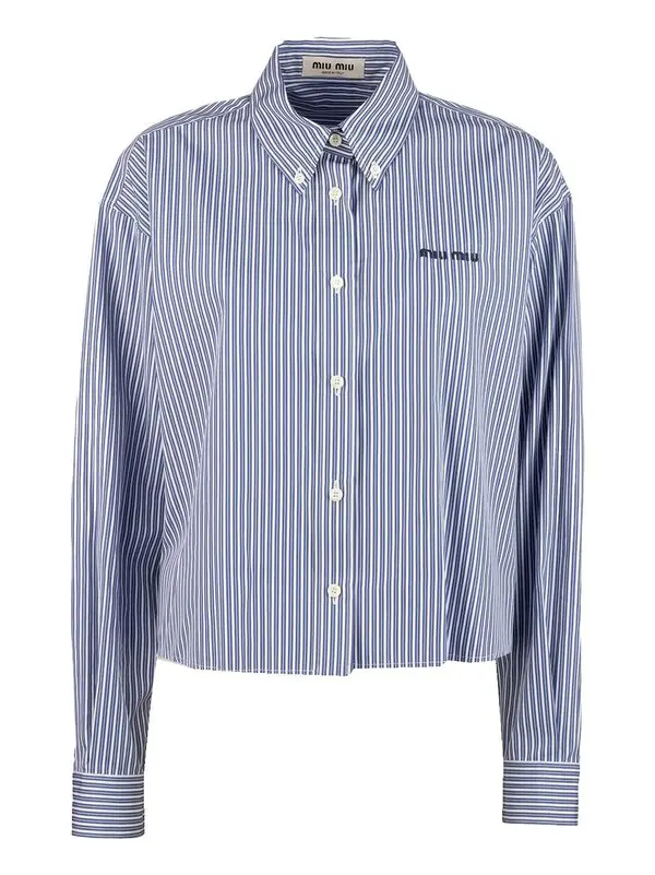 Miu Miu Striped Button-up Shirt - Multicolor