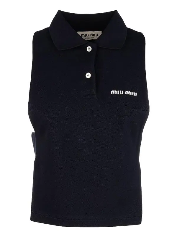 Miu Miu Sleeveless Polo Shirt - Multicolor