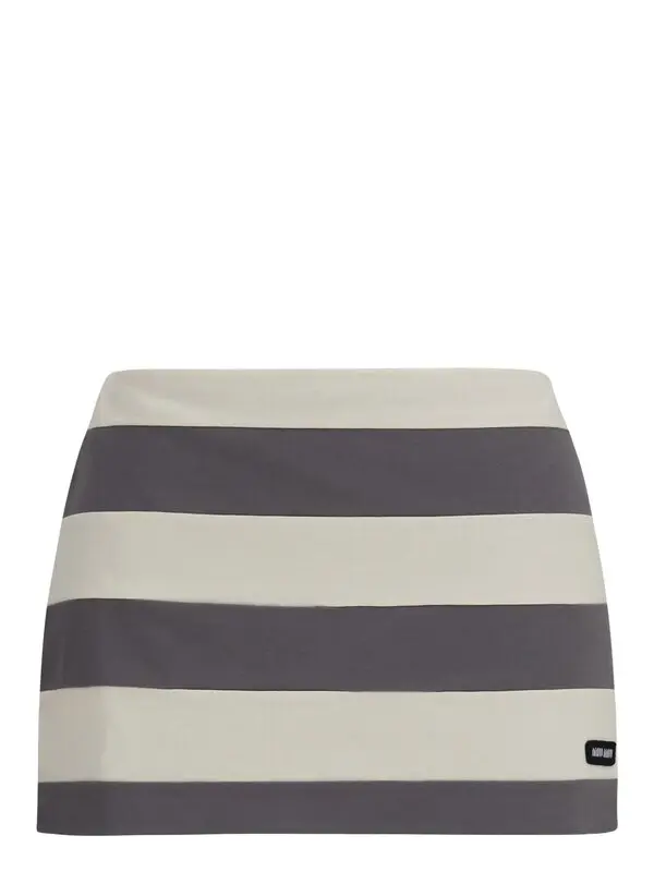 Miu Miu Striped Cotton Mini Skirt - Multicolor