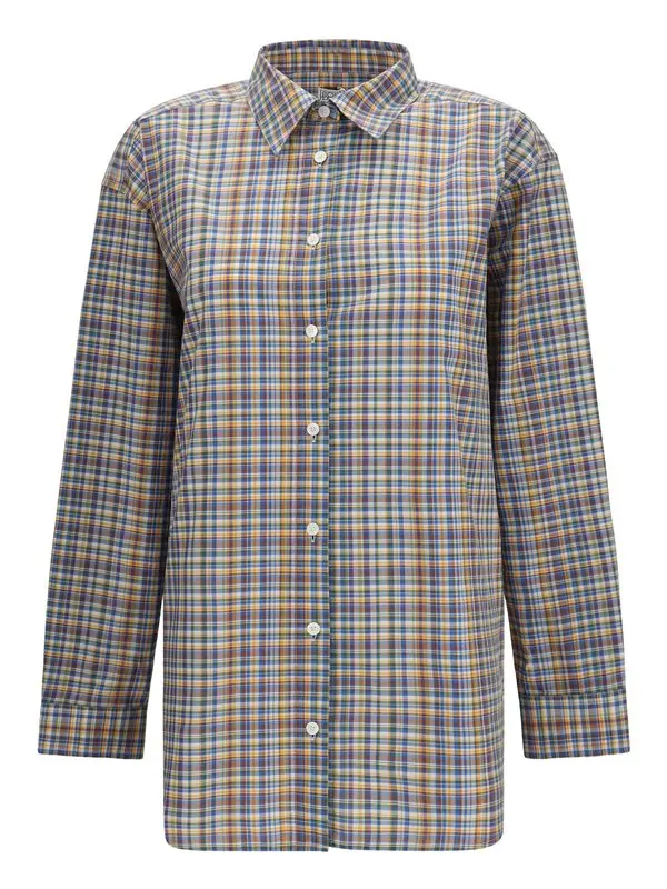 TOTEME Classic Cotton Shirt With T-stitch Detail - Multicolor