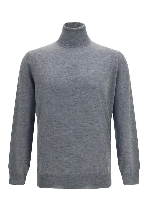 Brunello Cucinelli Wool Turtleneck Sweater - Gray