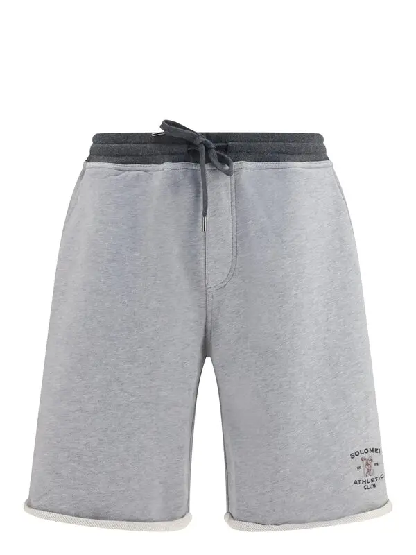 Brunello Cucinelli Cotton Drawstring Shorts - Gray