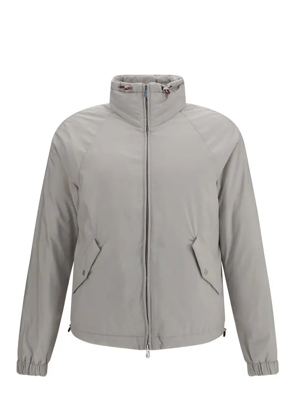 Brunello Cucinelli Waterproof Hooded Zip-up Jacket - Gray