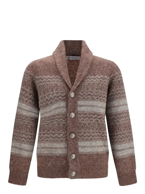 Brunello Cucinelli Ethnic Pattern" Cardigan - Multicolor
