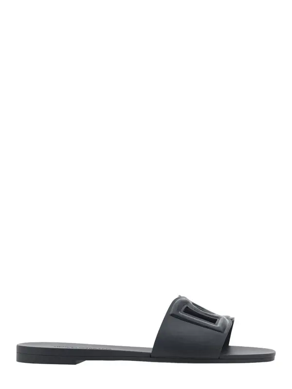 Dolce & Gabbana Dg Cut-out Slide Sandals - Black