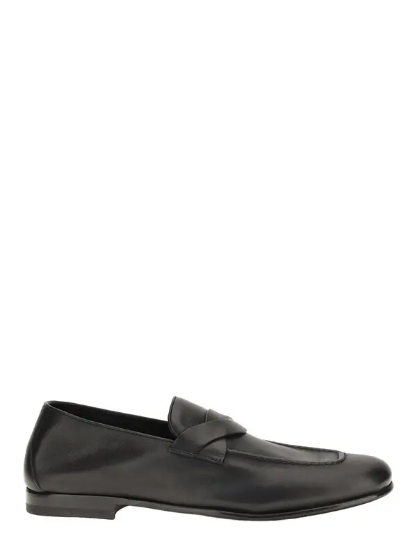 TOM FORD Gigi Loafers With Woven Strap - Black