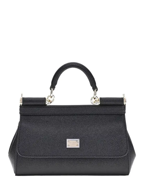 Dolce & Gabbana Sicily Small Leather Handbag - Black