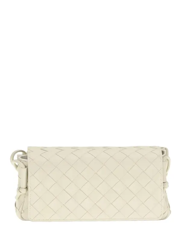 Bottega Veneta Intrecciato Shoulder Bag - White