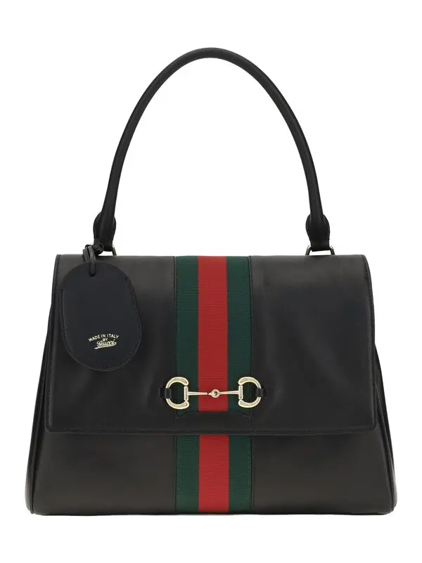 Gucci Medium Paparazzo Handbag With Horsebit Detail - Black