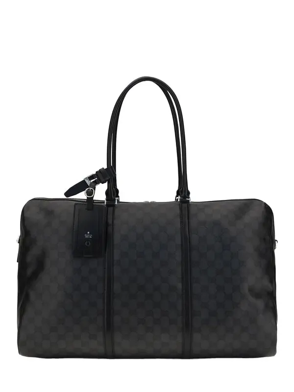 Gucci Gg Travel Bag With Web Stripe - Black