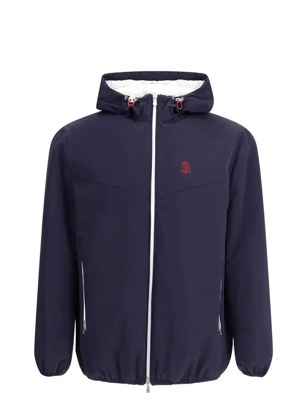 Brunello Cucinelli Waterproof Hooded Jacket - Blue