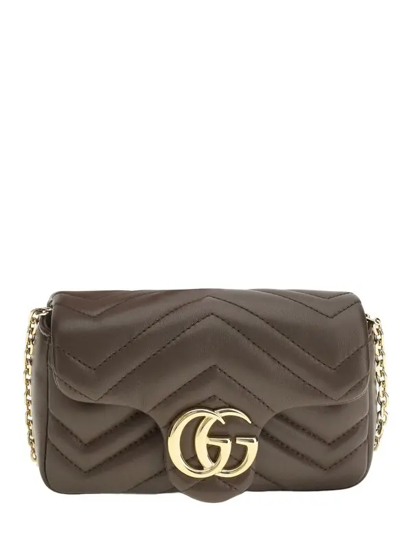 Gucci Gg Marmont Quilted Leather Shoulder Bag - Brown