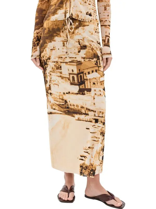 Staud Porta Maxi Skirt - Cliffside