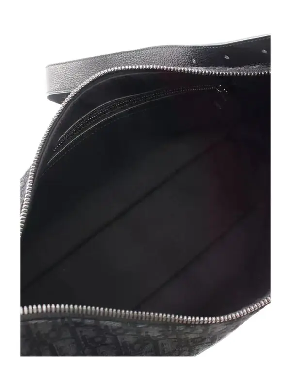 Dior Oblique Jacquard Zipped Shoulder Bag - Black