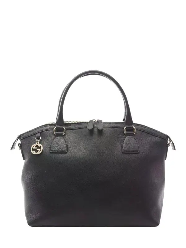 Gucci Interlocking G Two-way Handbag - Black