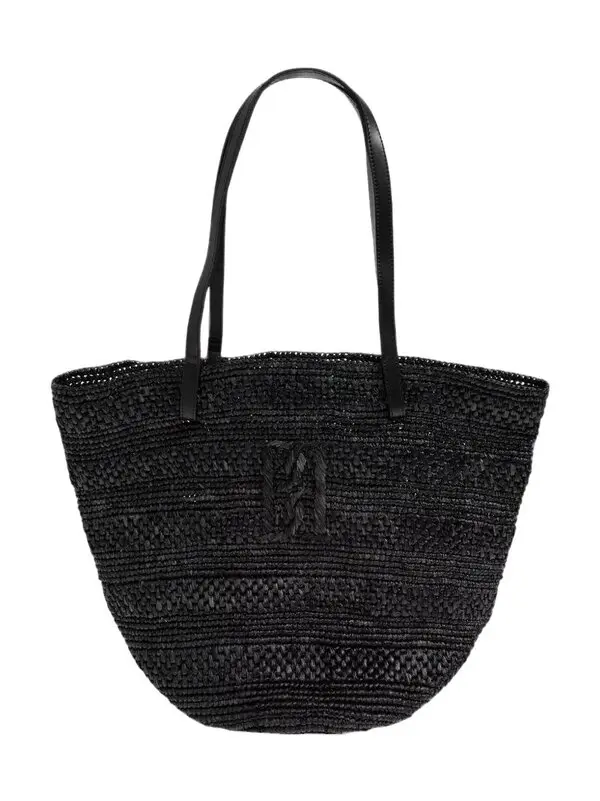 BY MALENE BIRGER Mirabell Woven Shoulder Bag - Black