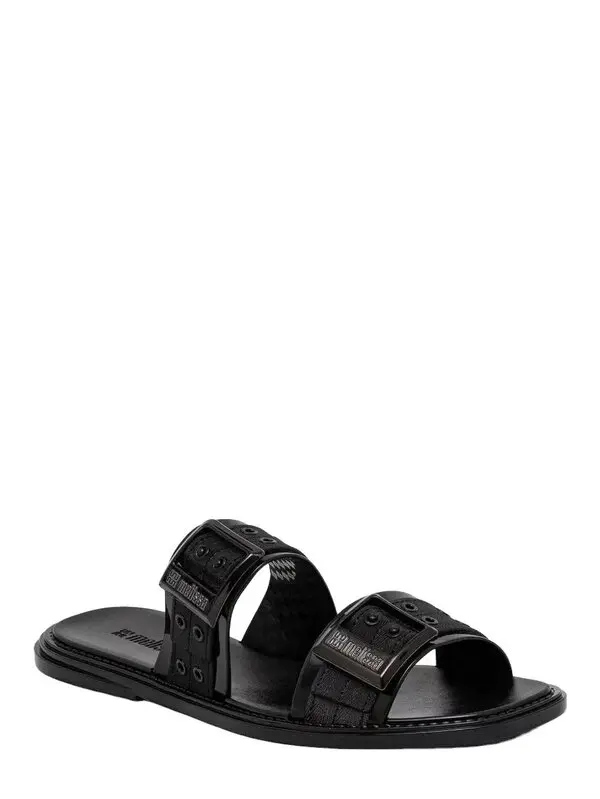 Melissa Buckle-fastening Eyelet Detail Sandals - Black