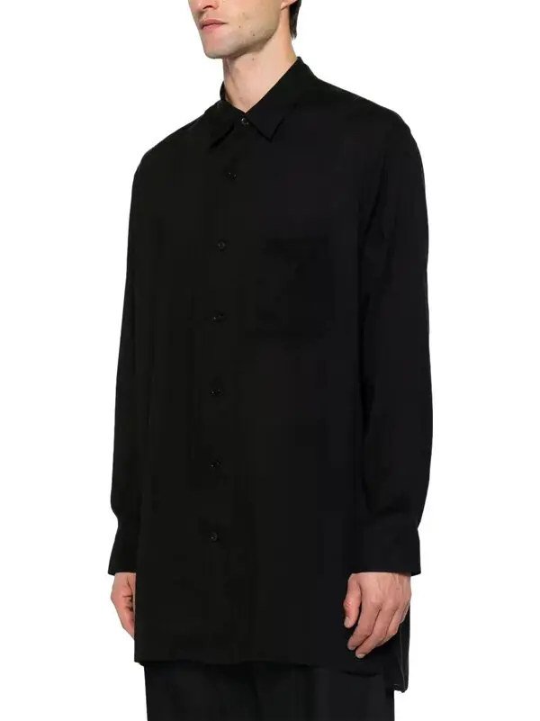 Yohji Yamamoto Long-sleeve Oversized Shirt - Black