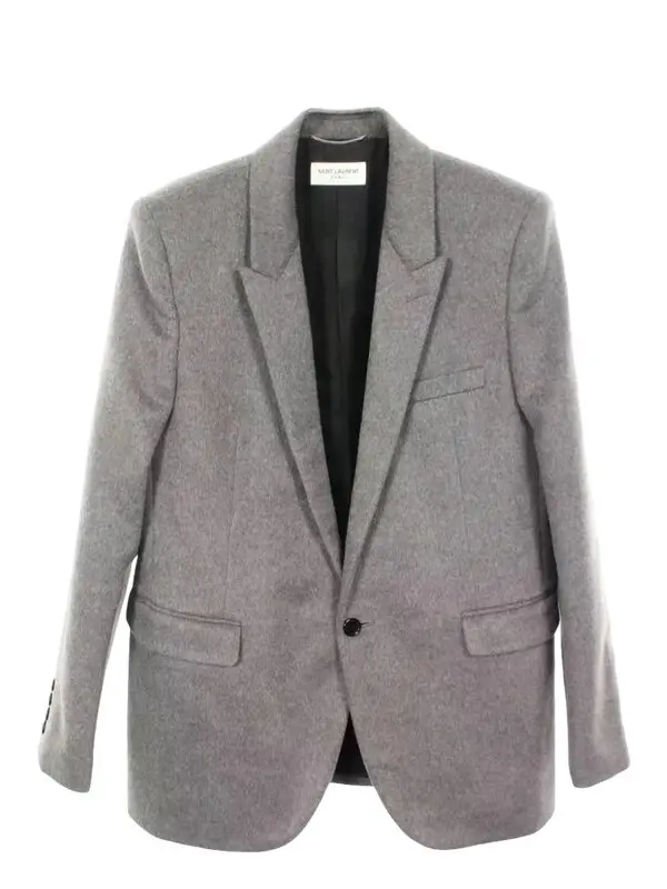 Saint Laurent 2010s Peak-lapel Blazer - Grey