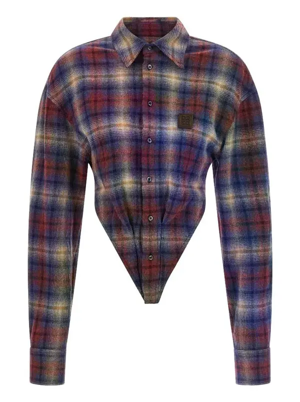 Dsquared2 Asymmetrical Check Shirt - Red