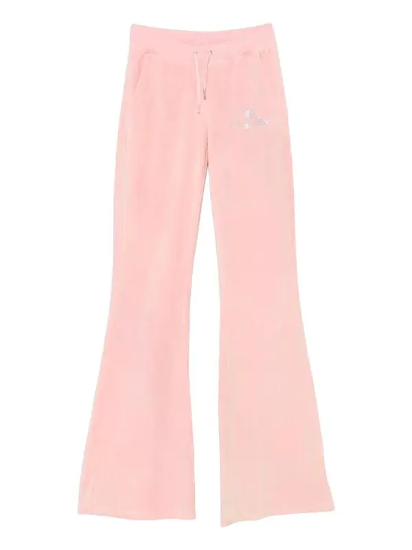 SPORTY & RICH X Juicy Couture Logo-embellished Velour Track Pants - Pink