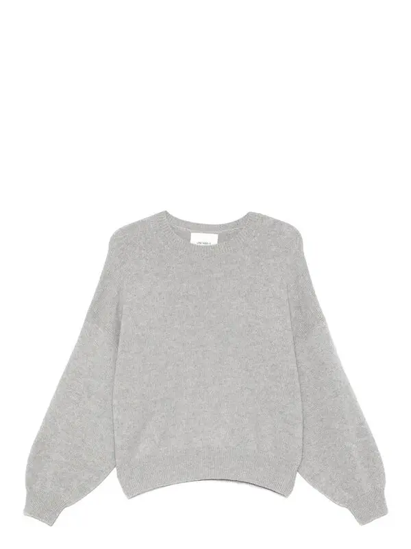 LISA YANG Veira Crew-neck Balloon-sleeve Sweater - Grey