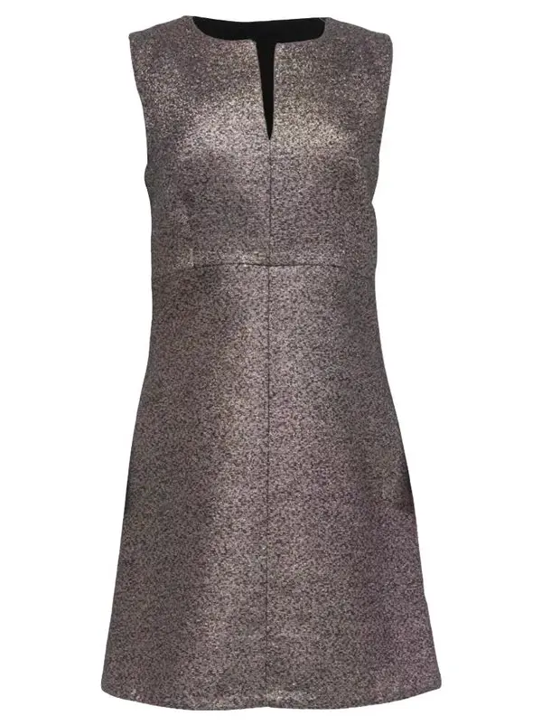 Diane Von Furstenberg Yvette Metallic Dress - Grey