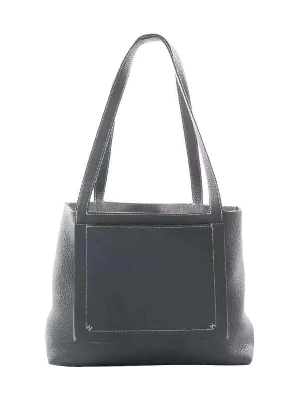 Hermès Cabas-élégance 31 Clemence Leather Tote Bag - Black