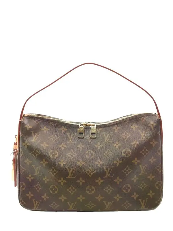 LOUIS VUITTON Slouchy Pm Monogram Tote Bag - Brown