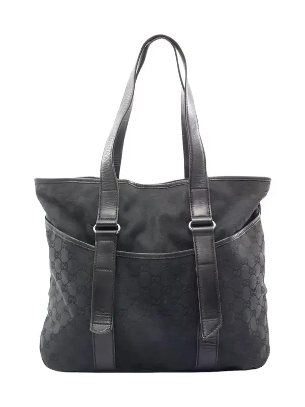 Gucci Gg Canvas Tote Bag - Black