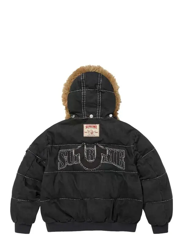 Supreme X True Religion Puffer Jacket - Black