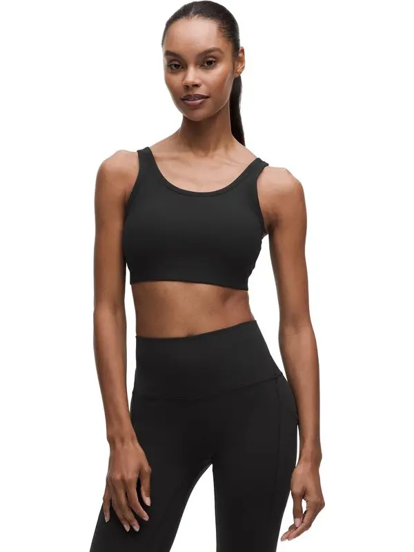 Lululemon Nulu Ribbed Scoopneck Bra - Black