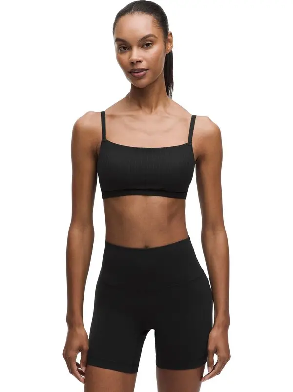 Lululemon Ribbed Cami-strap Bra - Black