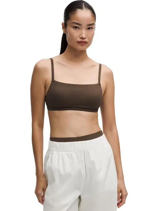 Lululemon Ribbed Cami-strap Bra - Walnut Crunch
