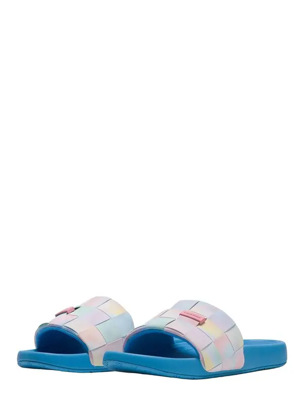 Lululemon Restfeel Woven Slide Sandals - Rainbow Glow Multi/ocean Wave/candy Cloud