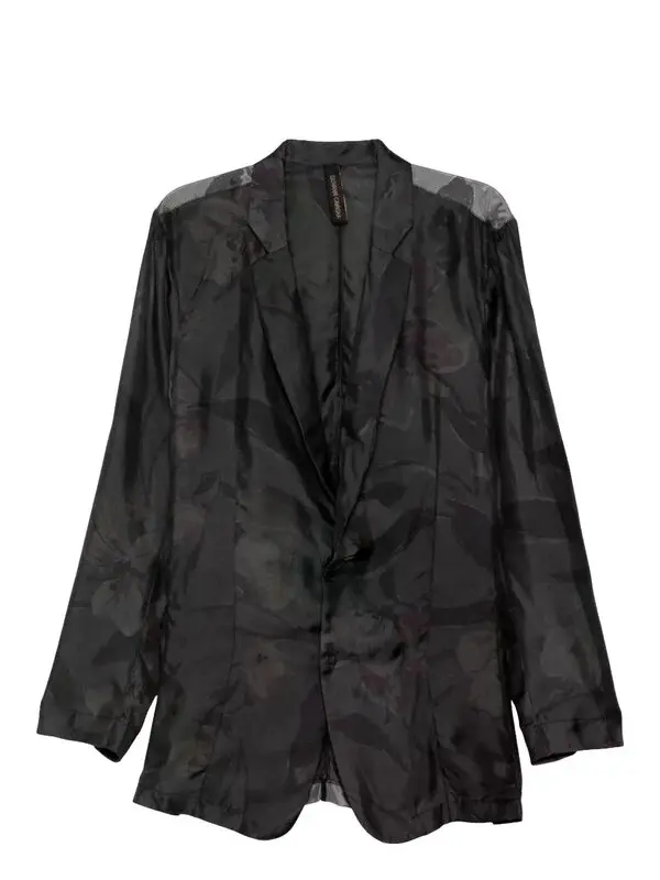 GIOVANNI CAVAGNA Floral-print Blazer - Grey