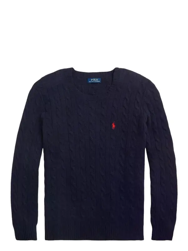 Polo Ralph Lauren Cable Knit Crew Neck Sweater - Blue
