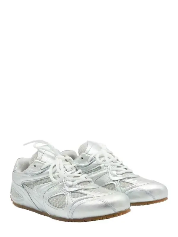 Axel Arigato Metallic Effect Panelled Sneakers - Silver