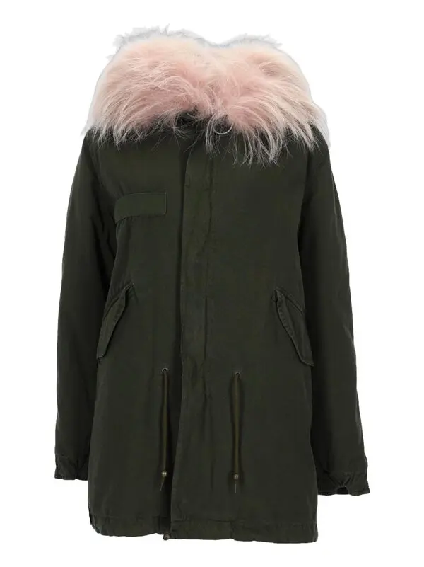 Mr & Mrs Italy Fur Trimmed Parka - Multicolour