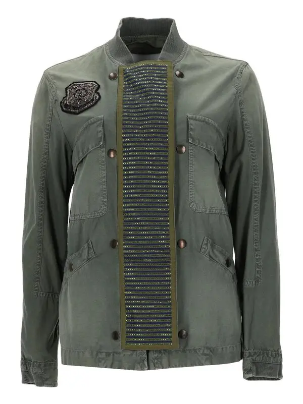 Mr & Mrs Italy Embellished Cotton Jacket - Multicolour