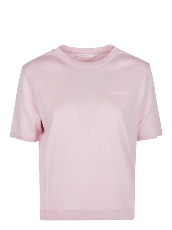 Patrizia Pepe Round Neck Short Sleeve T-shirt - Shell Lilac