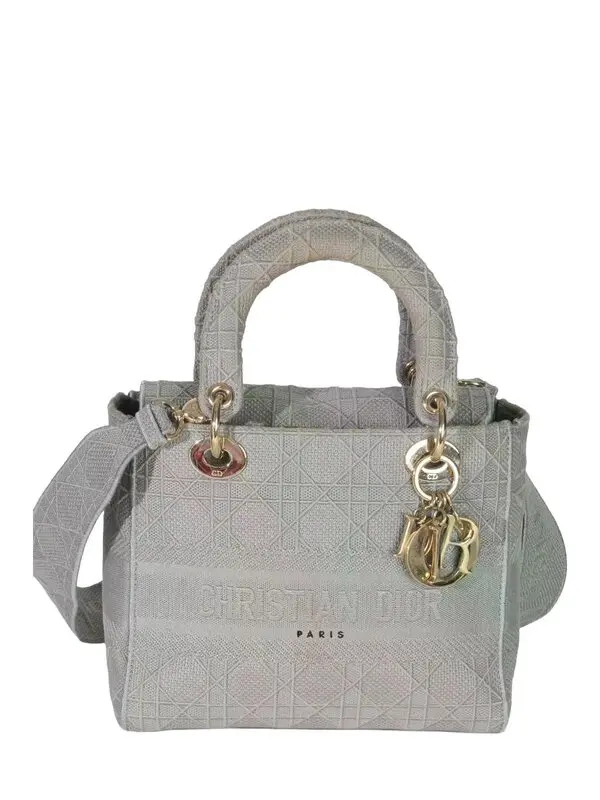 Dior Medium Lady D-lite Tote Bag - Grey