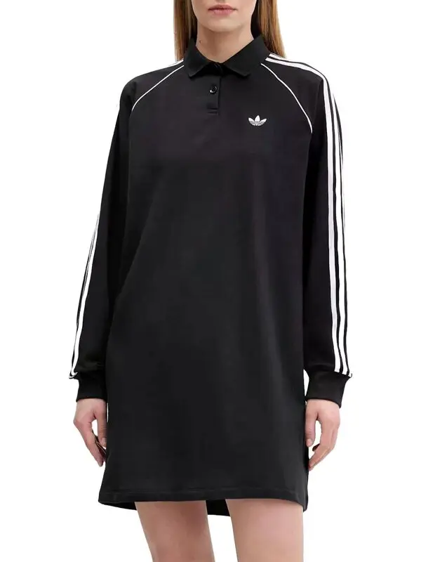 Adidas Logo Embroidered Mini Dress - Black