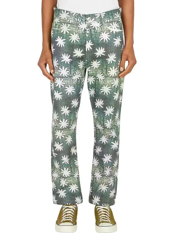 DRX X STEFAN MEIER X LN-CC Flower Graphic-print Jeans - Green