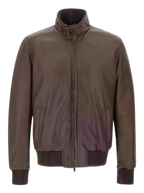 VOLFAGLI FIRENZE Leather Quilted Jacket - Brown