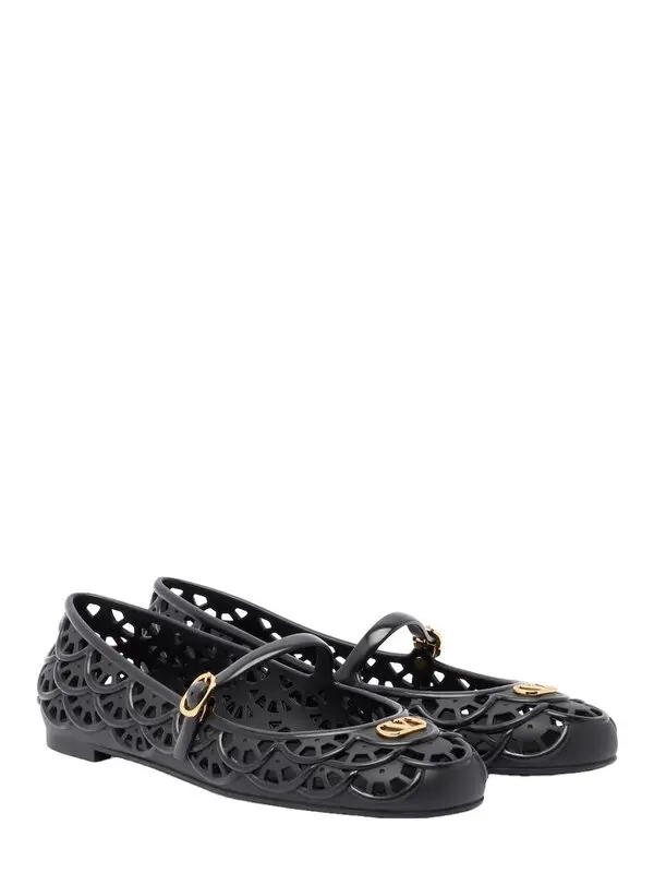 Valentino Garavani Mary Jane Flats - Black