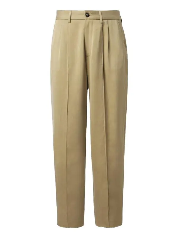 Giorgio Armani Pleated Wide-leg Pants - Beige