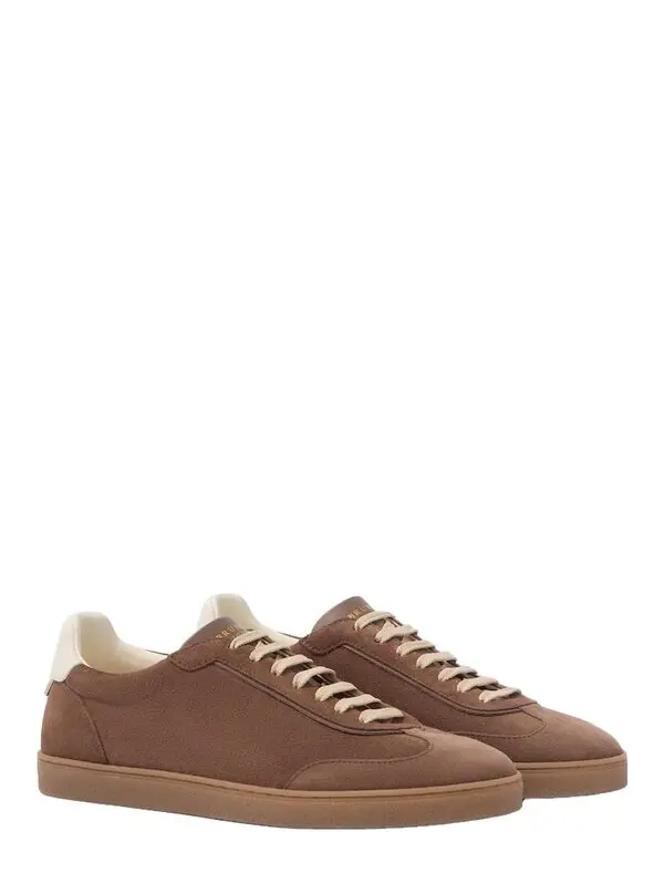 Brunello Cucinelli Suede Lace-up Sneakers - Brown