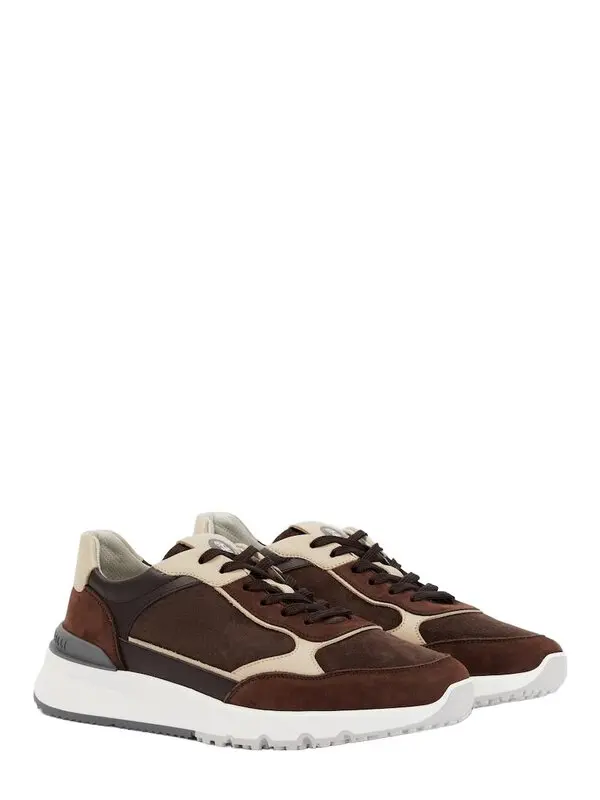 Brunello Cucinelli Suede Lace-up Sneakers - Grey