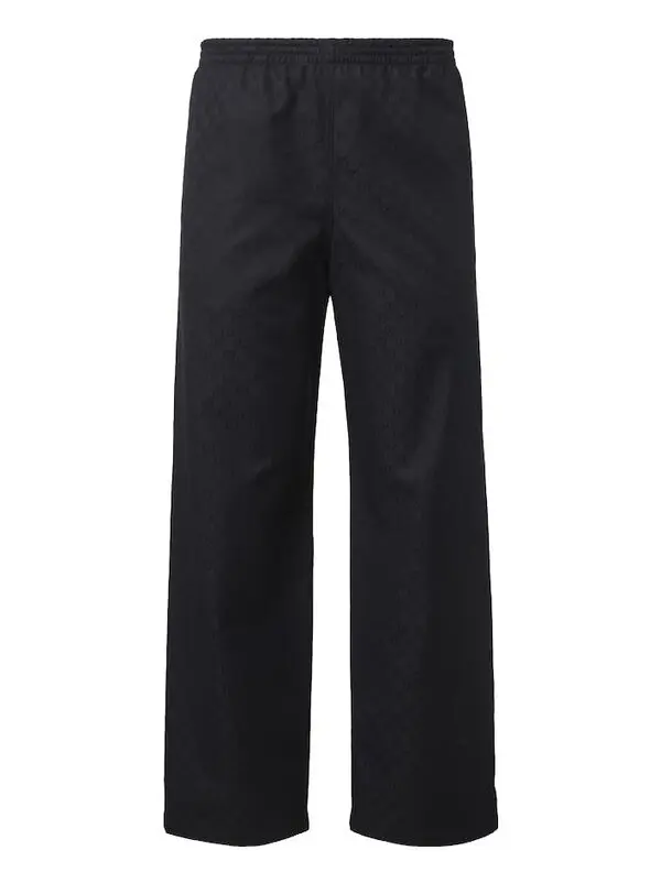 Gucci Gg Canvas Straight-leg Pants - Blue